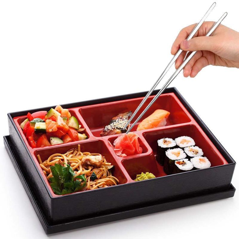 Terrific Japanese Bento Box – Premium 5-Compartment Lunch Box, Red ...